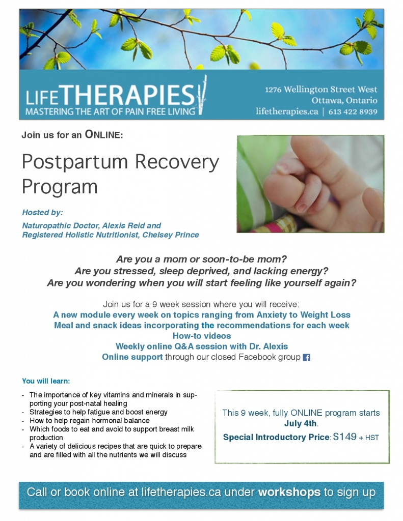 Postpartum Recovery Program • Life Therapies - Health and Wellness ...